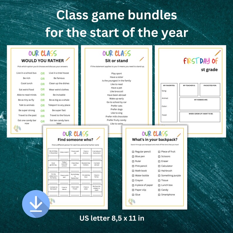 Class Game Bundle Pack; Classroom Team Building; Back to School ...