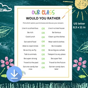 Printable Back to School Game Sit or Stand, First Week of School ...