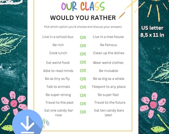 Printable Back to School Game Sit or Stand, First Week of School ...