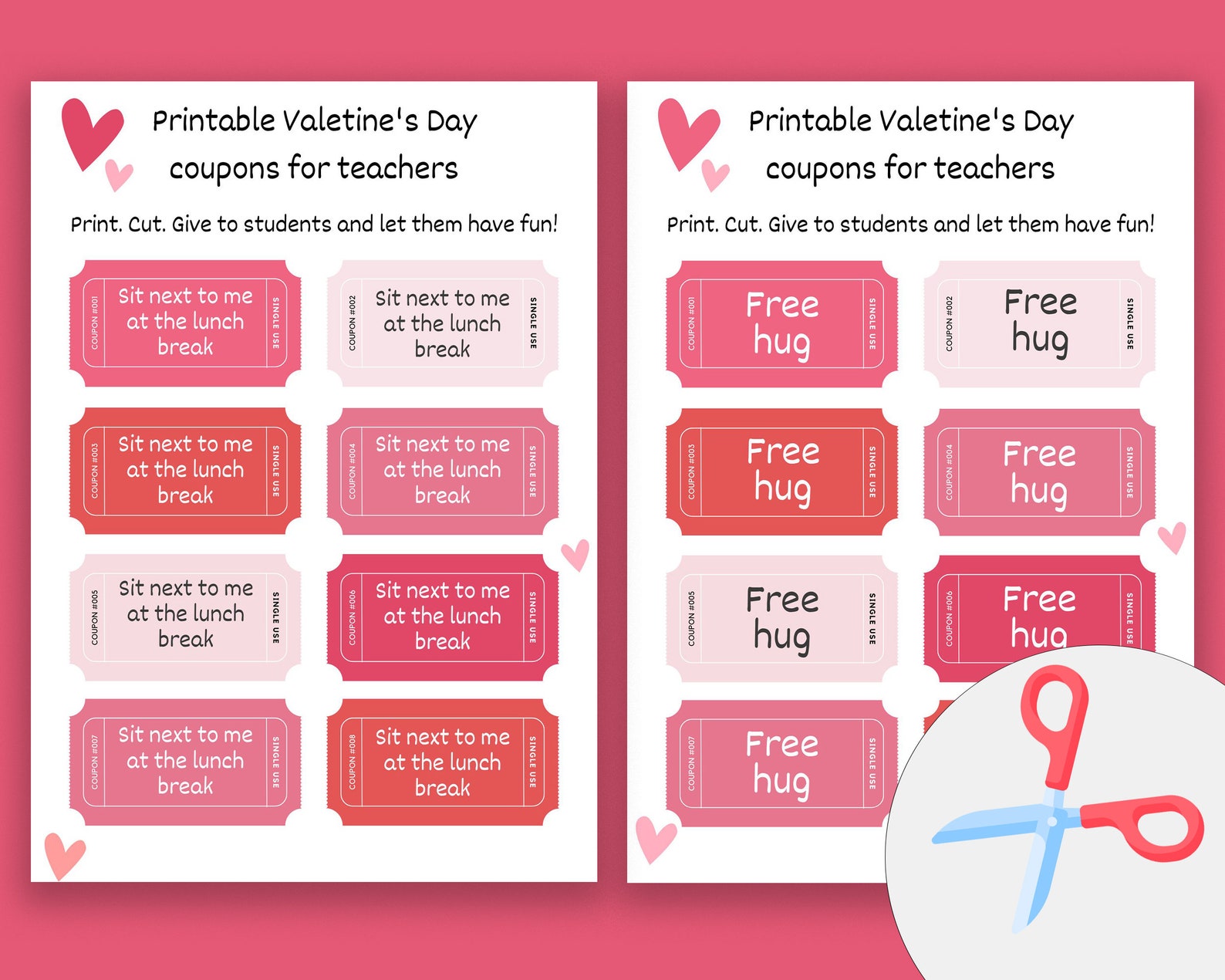 Printable Valentine's Day Coupons for Teachers to Make Your Students ...