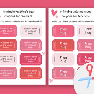 Printable Valentine's Day Coupons for Teachers to Make Your Students ...