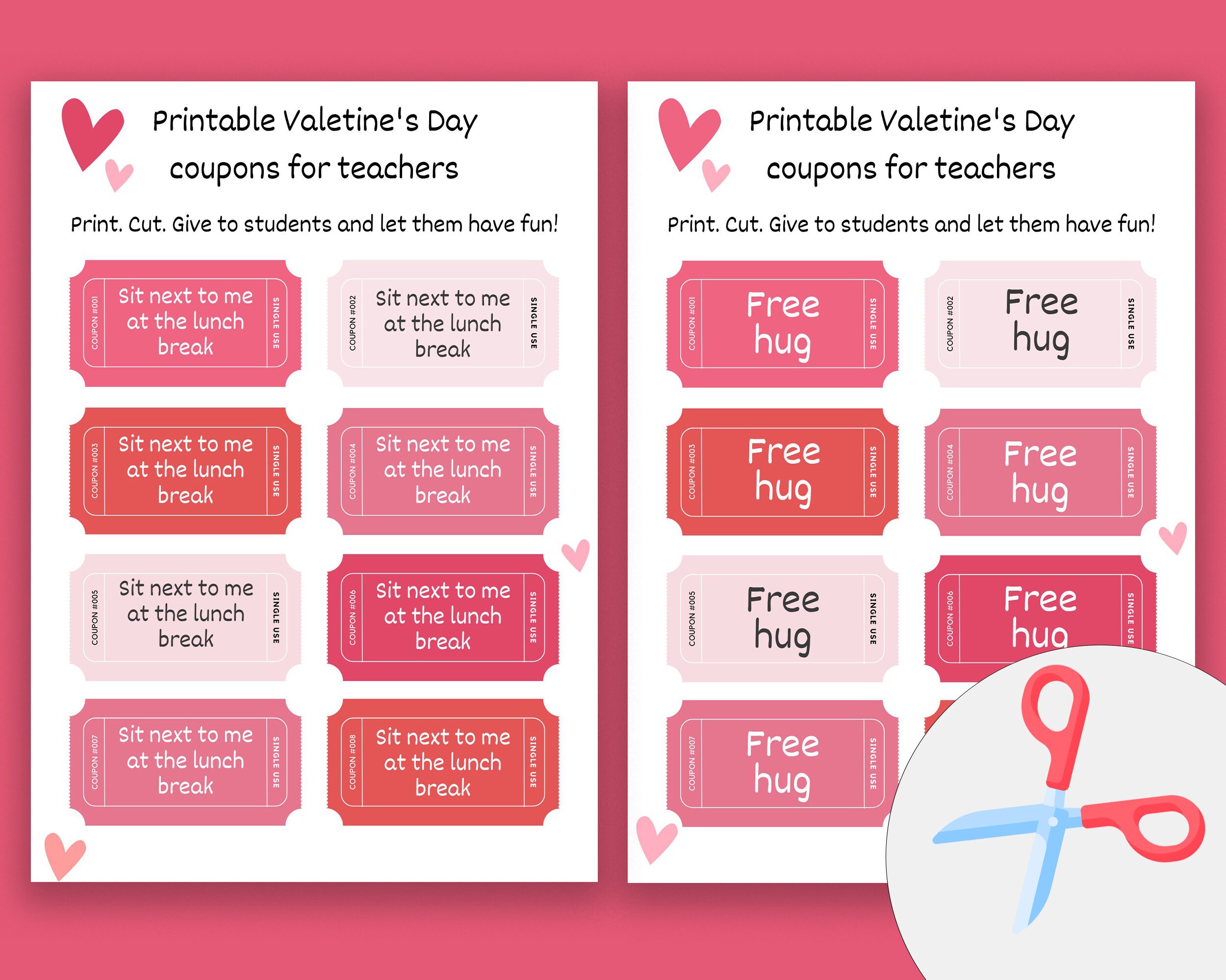 Printable Valentine's Day Coupons for Teachers to Make Your Students ...
