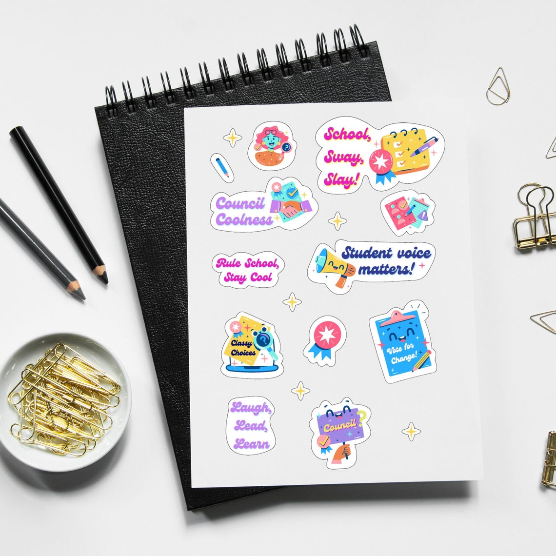 Student Council Digital Stickers; Digital Planner Stickers; Pupils ...