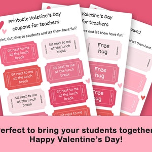 Printable Valentine's Day Coupons for Teachers to Make Your Students ...