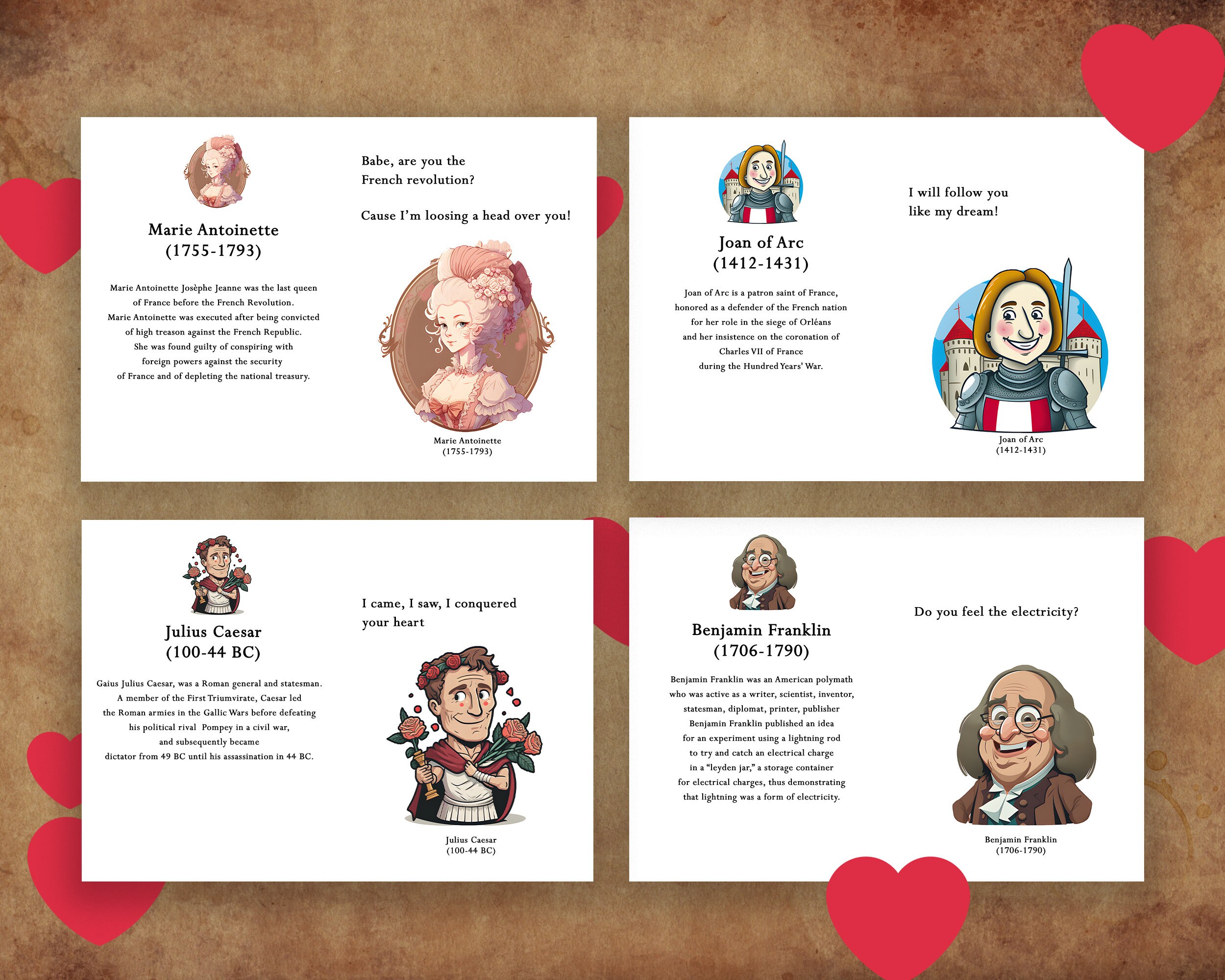 DIGITAL DOWNLOAD - Printable- History Funny Valentines | Marie ...