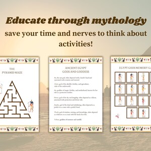 Ancient Egypt Gods Printable Mythology Games Pack; Fun Activity for ...