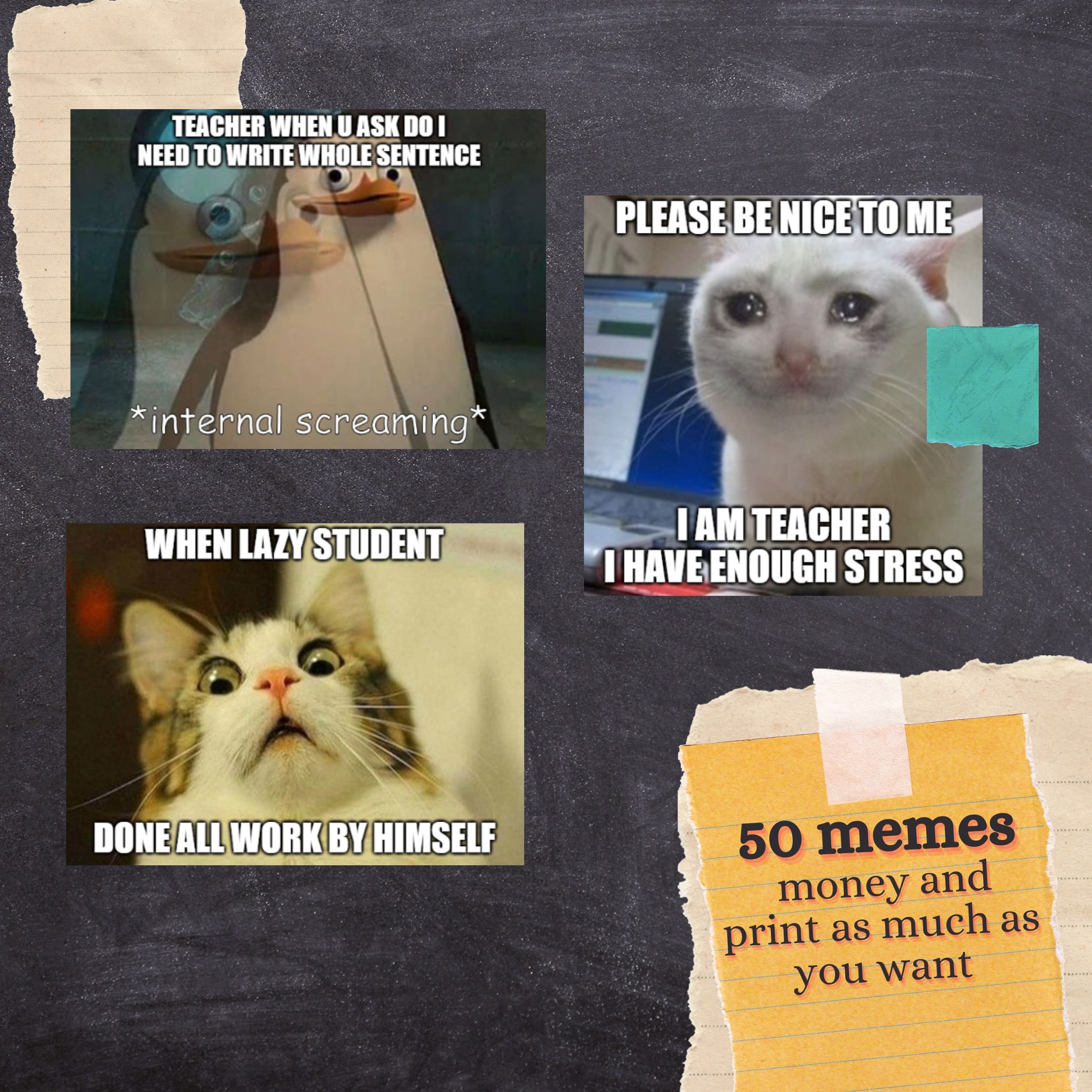 Printable Funny and Inspiring Teacher Memes; Teacher Classroom Decor ...