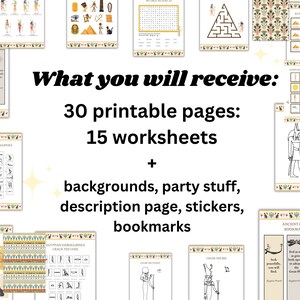 Ancient Egypt Gods Printable Mythology Games Pack; Fun Activity for ...