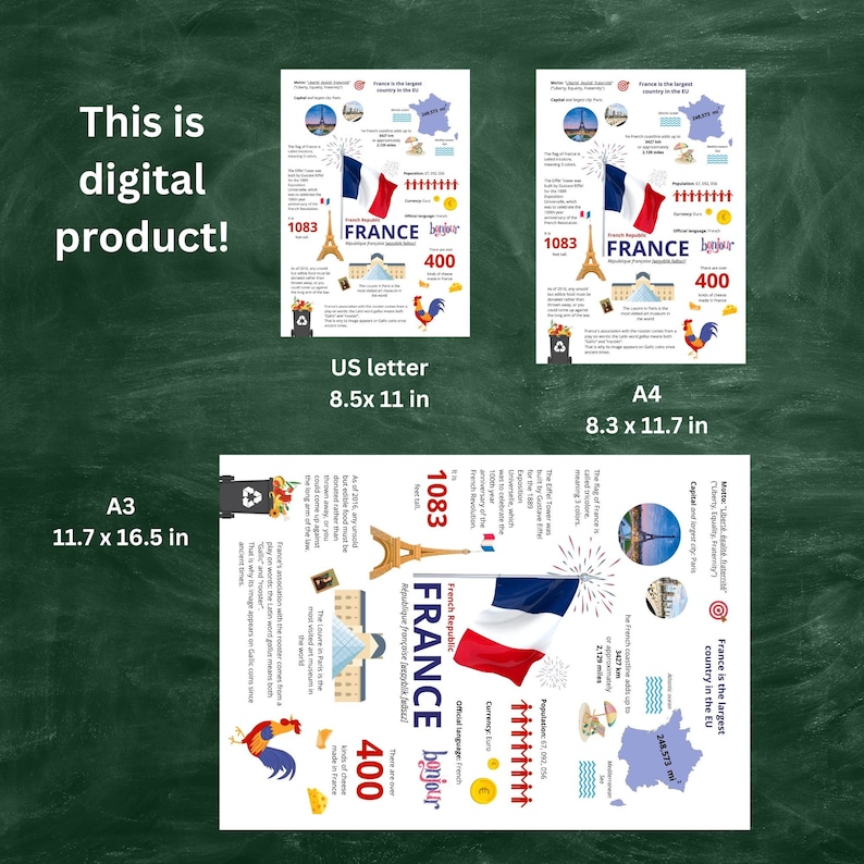 France Infographic Poster; French Classroom Decor; French Class; France ...