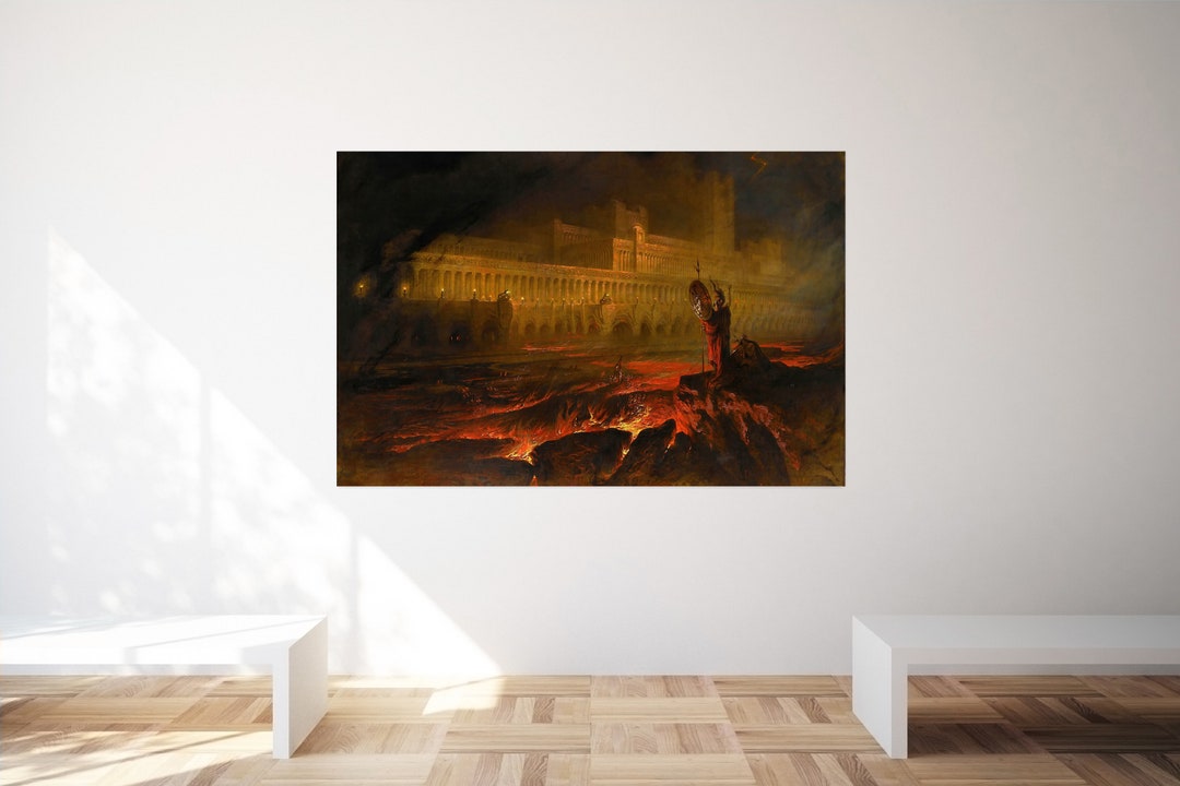 John Martin Louvre 1841 Pandemonium, John Martin Poster,john Martin ...
