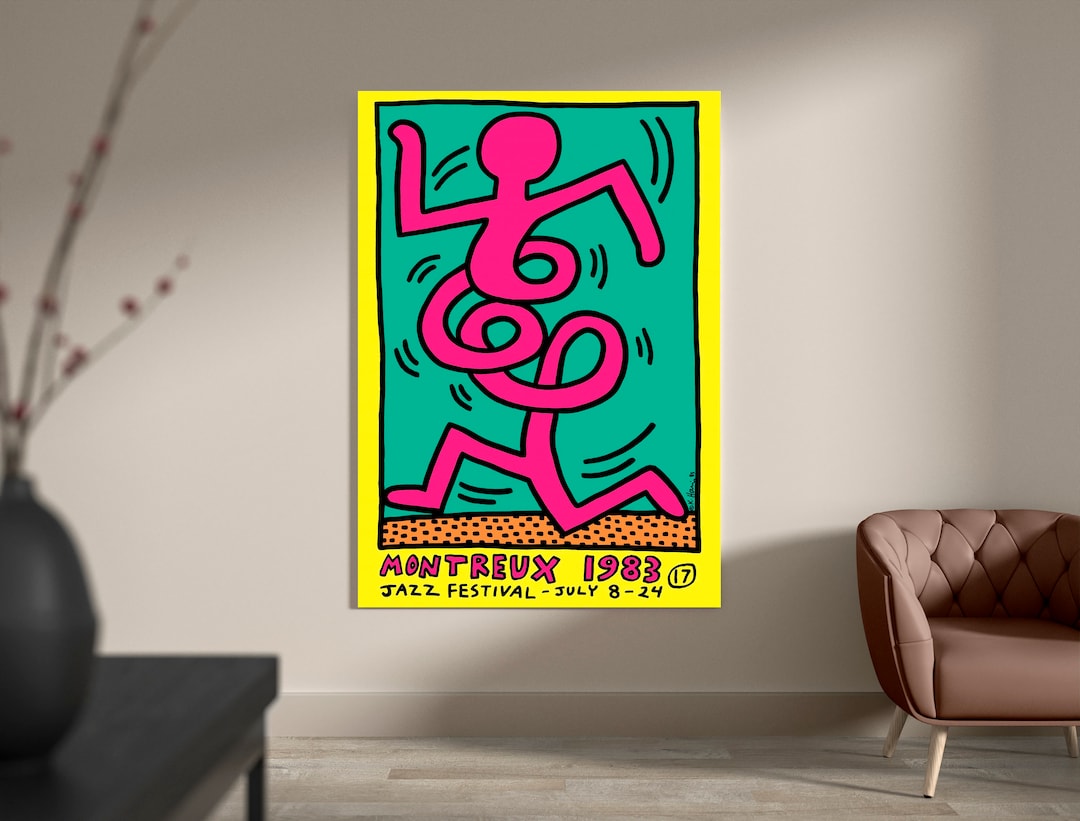 Keith Haring Canvas_poster Art Reproduction, Abstract Canvas Wall Art ...