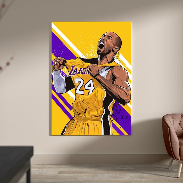 Kobe Bryant Art Scream - Etsy