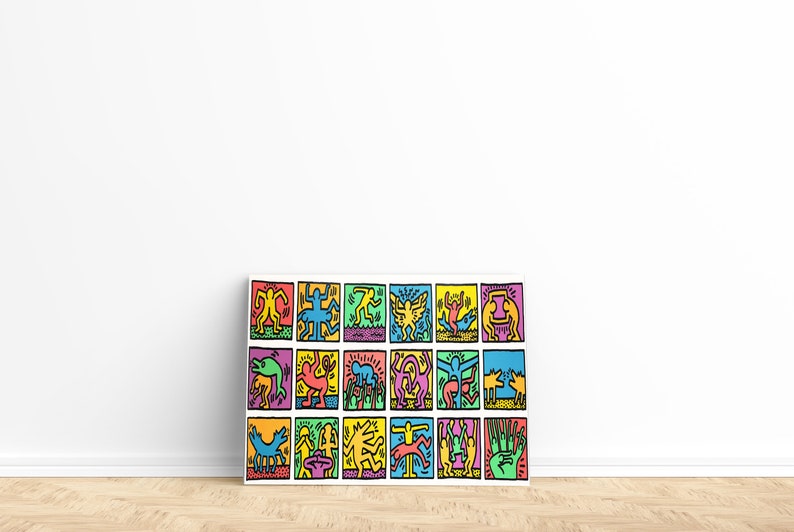 Keith Haring Canvas_poster Art Reproduction Abstract Canvas - Etsy