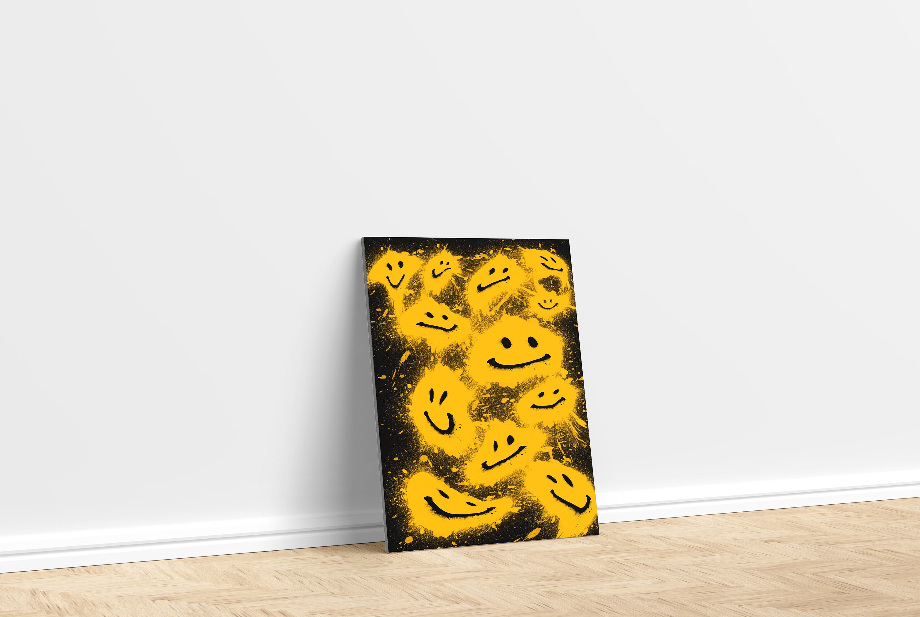 Emoji Canvas Emoji Wall Art Smile Wall Art Smile Canvas Smile Home ...