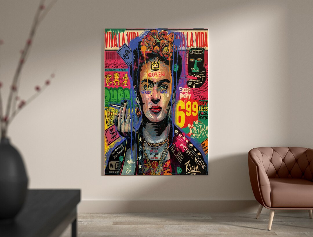 Frida Kahlo Wall Art, Frida Kahlo Home Decor, Frida Kahlo Canvas, Frida ...