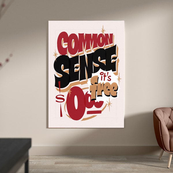 Common Sense Poster - Etsy
