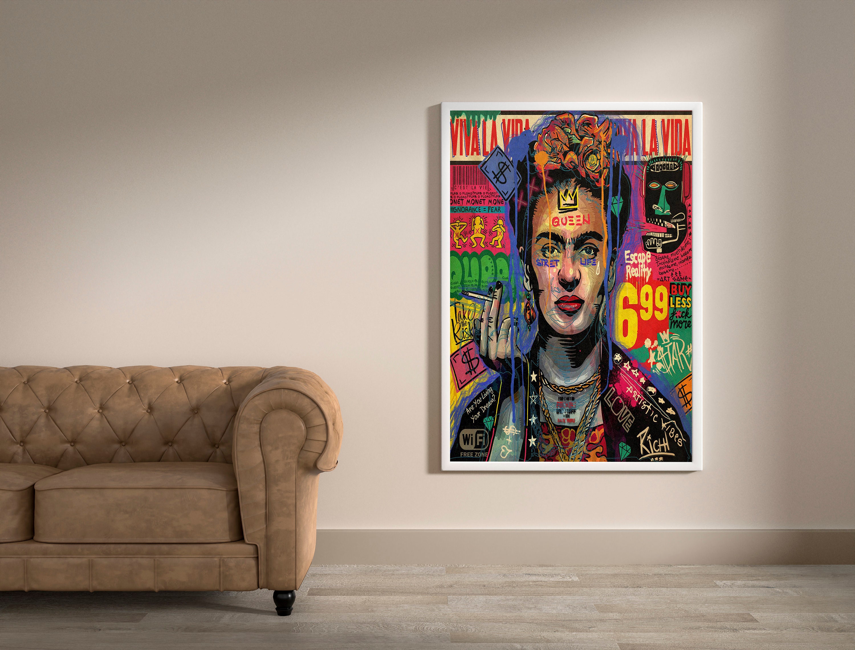 Frida Kahlo Wall Art, Frida Kahlo Home Decor, Frida Kahlo Canvas, Frida ...