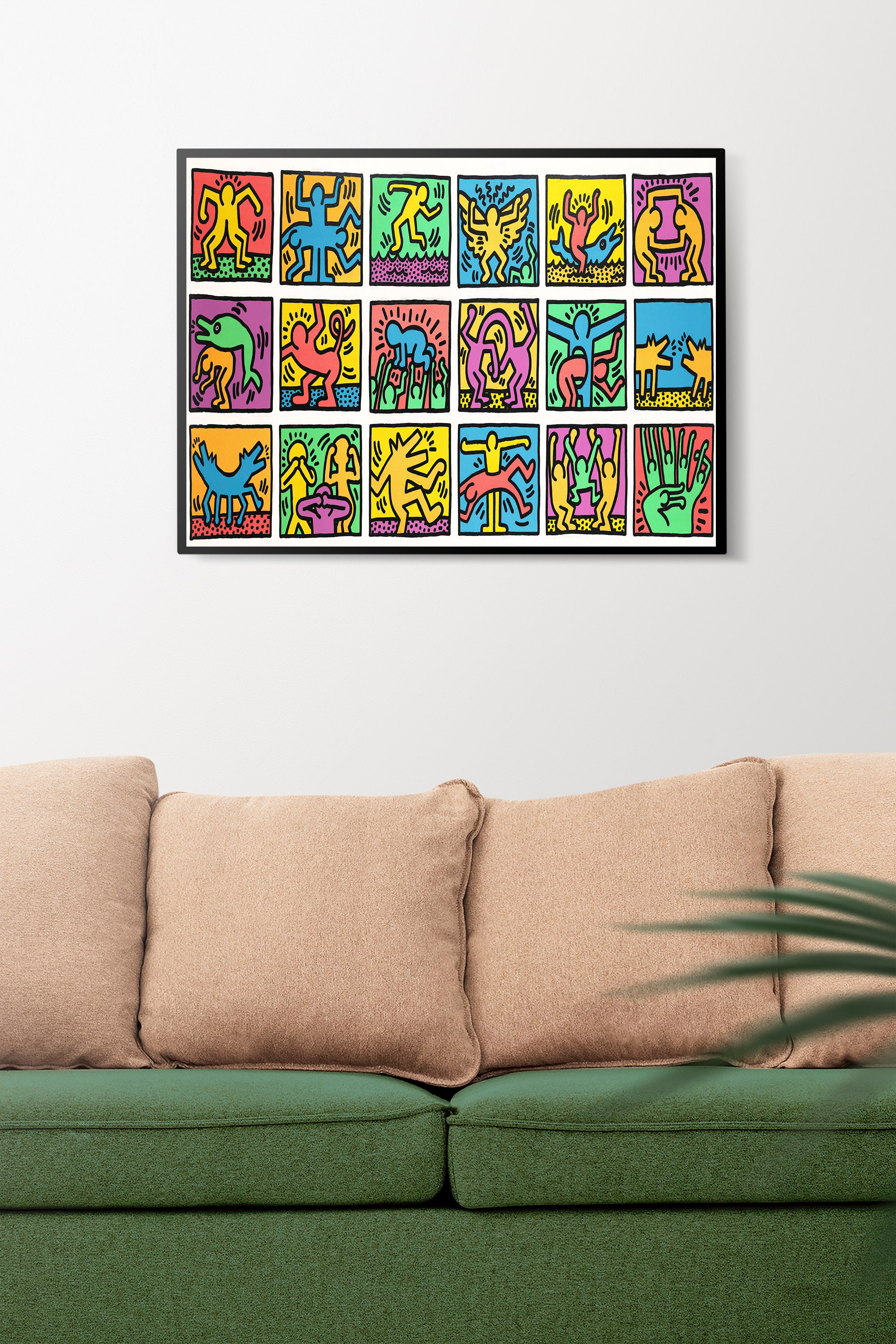 Keith Haring Canvas_poster Art Reproduction, Abstract Canvas Wall Art ...
