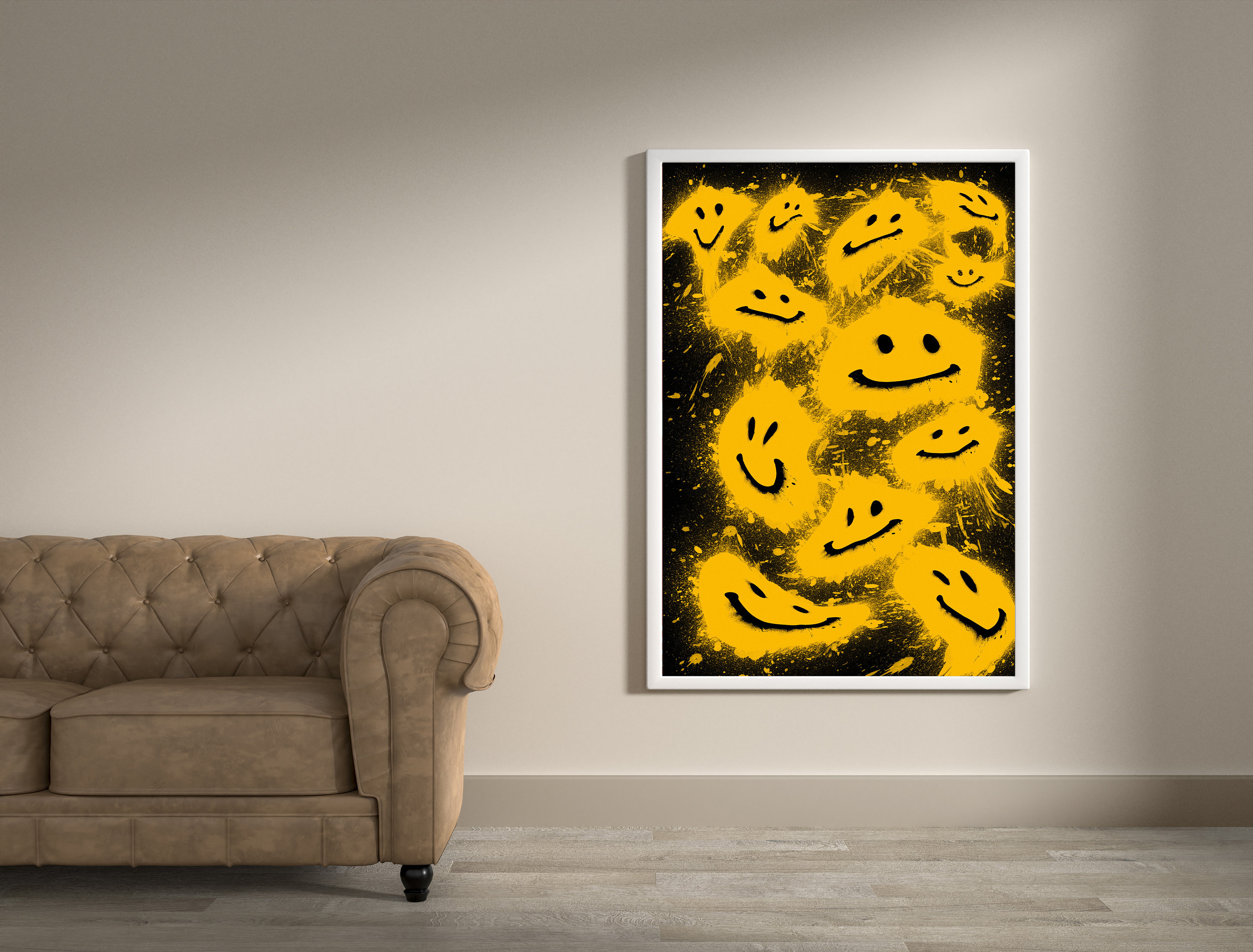 Emoji Canvas Emoji Wall Art Smile Wall Art Smile Canvas Smile Home ...