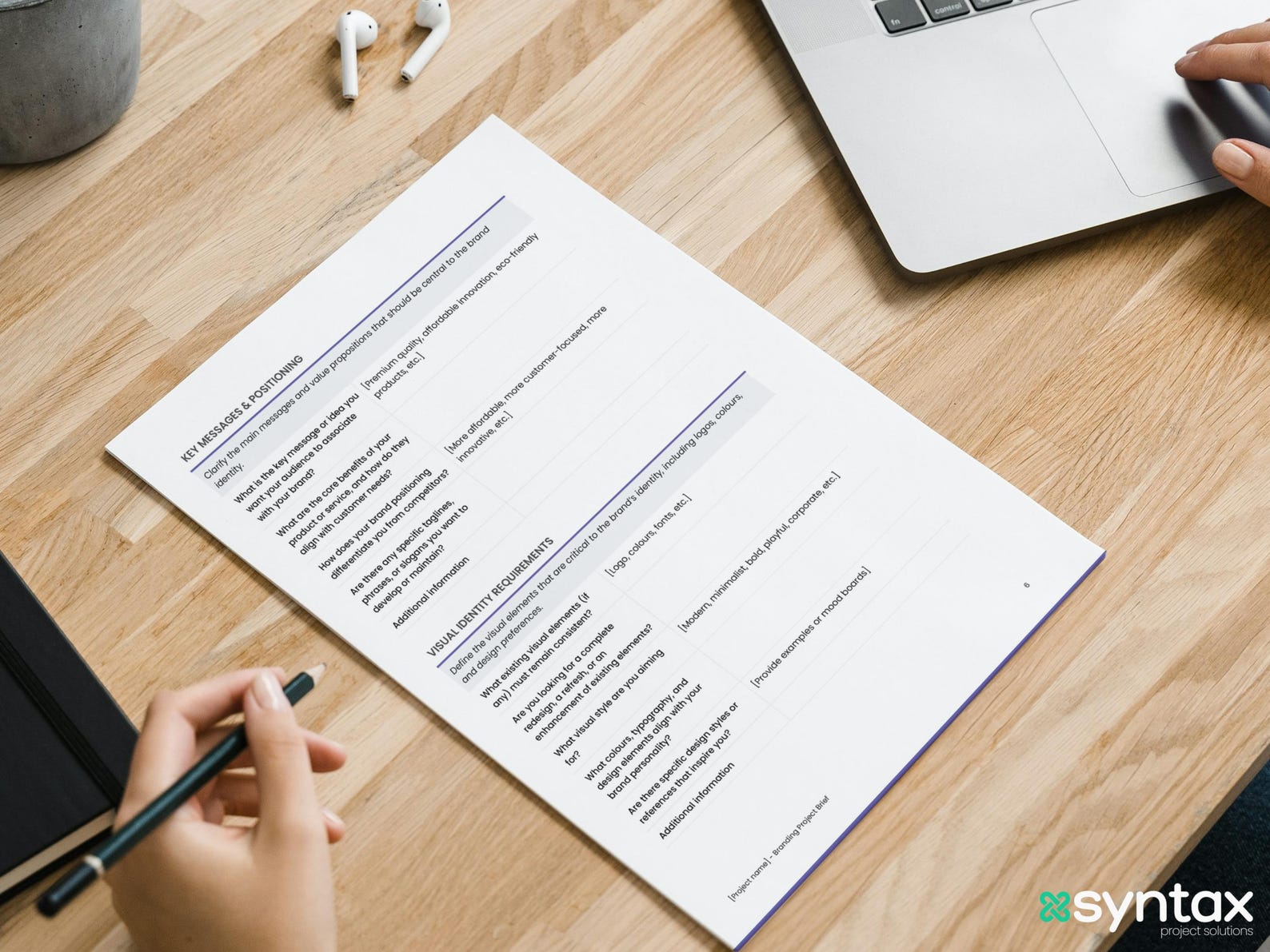 Branding Project Brief Template Google Docs | A4 | Editable Creative ...