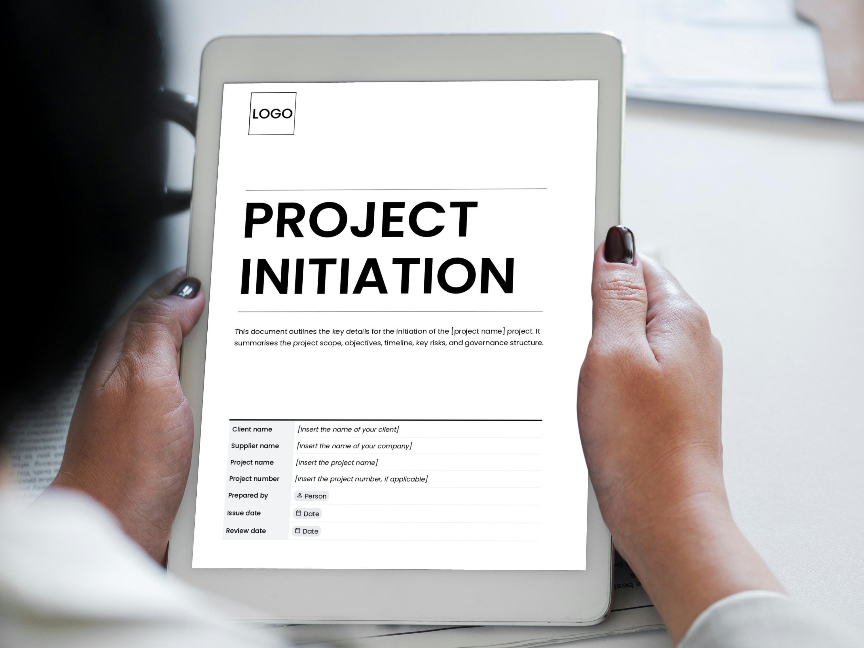 Project Initiation Document Template Google Docs | A4 / US Letter ...