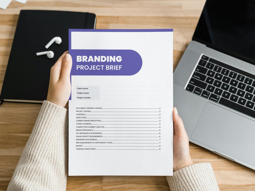Branding Project Brief Template: Editable Google Docs, A4 (digital ...