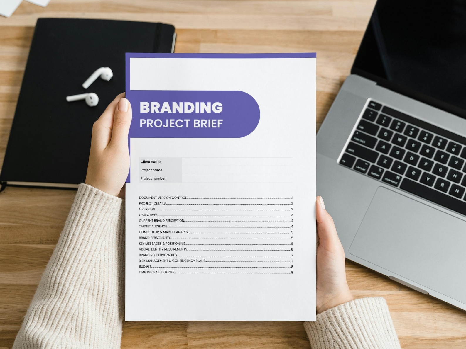 Branding Project Brief Template Google Docs | A4 | Editable Creative ...
