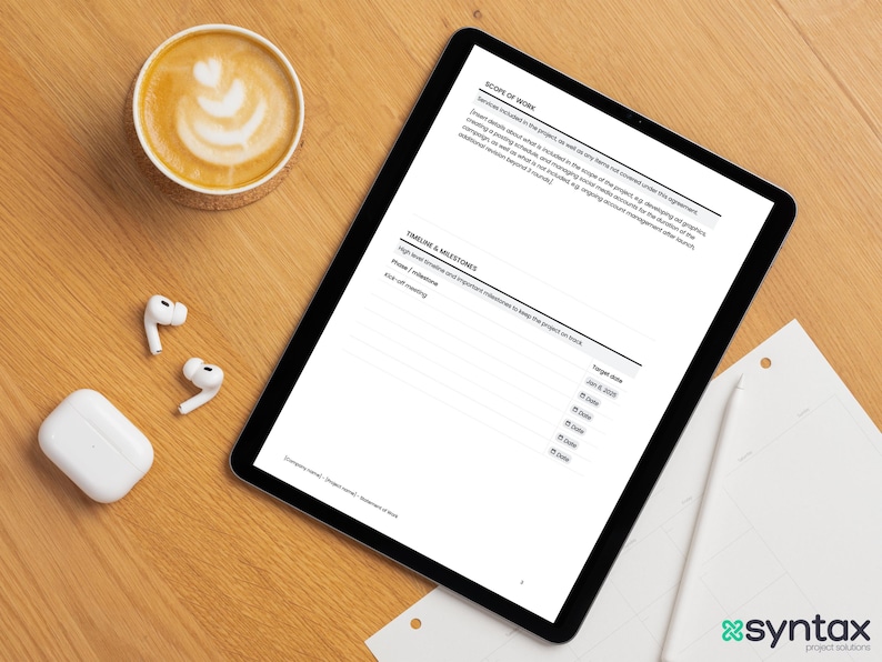 Statement of Work Template Google Docs | A4 | Editable SOW for ...