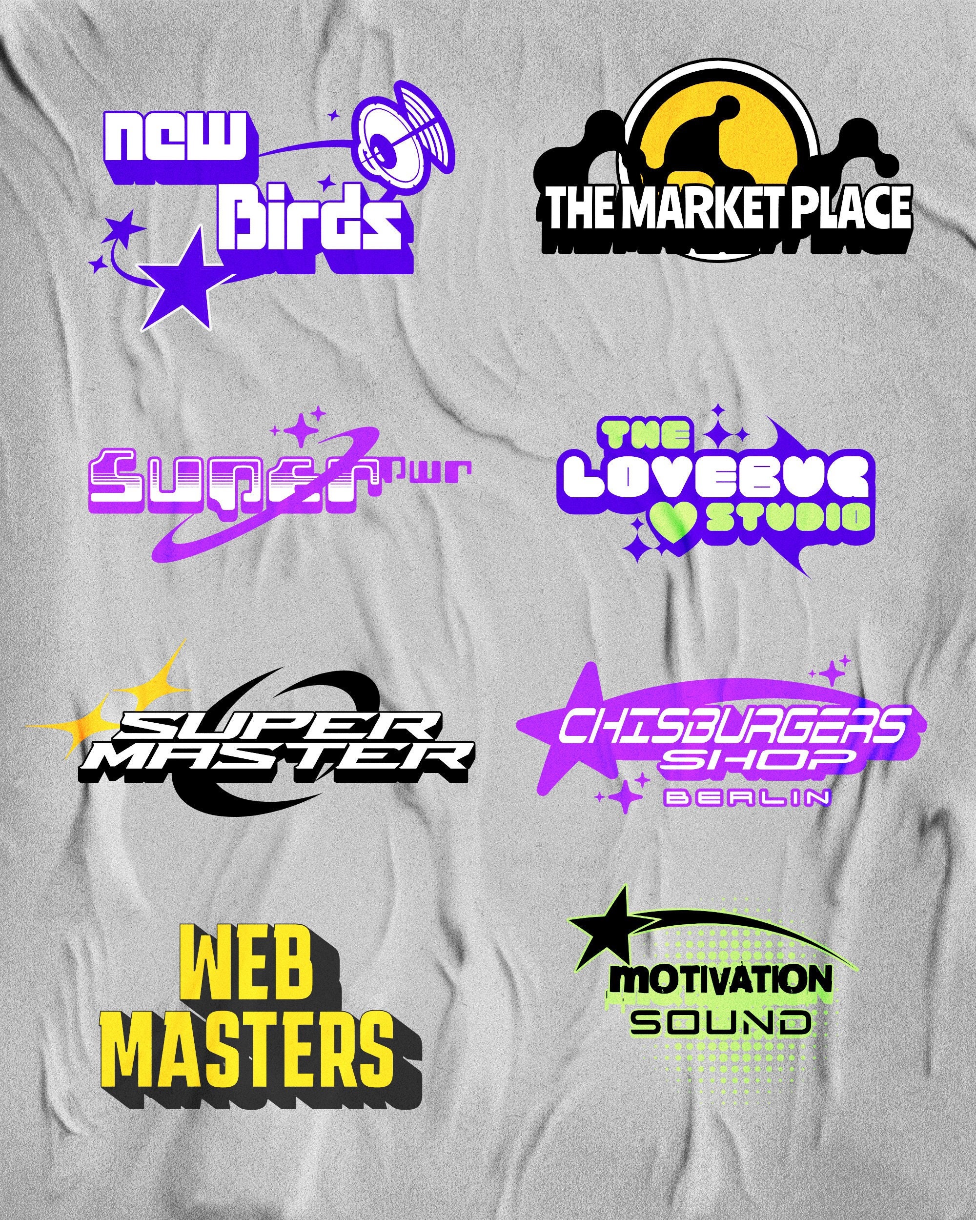 Y2K Aesthetic Flash Sheet - Streetwear Design - Etsy