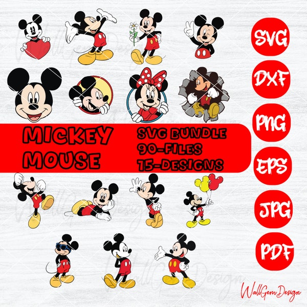Mickey Mouse Svg - Etsy
