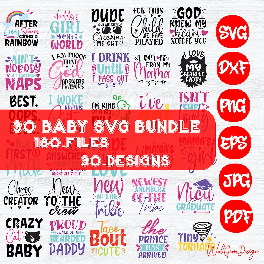 Baby Svg Bundle, Baby Designs Svg, Baby Shower Svg, Funny Svg, Baby ...