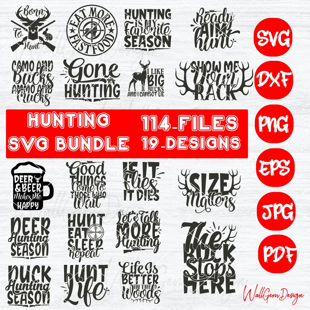 Hunting SVG Bundle, Heather Roberts Art, Cricut Cut Files (instant ...
