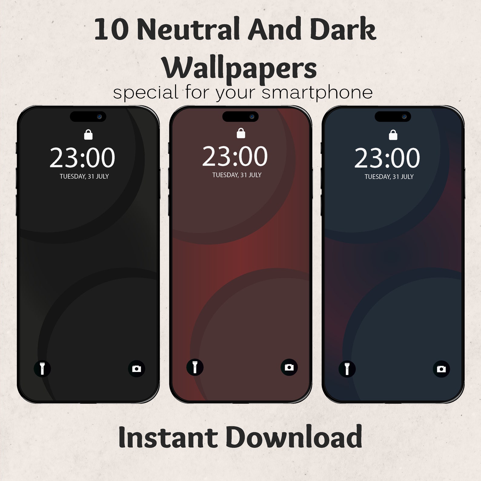 Neutral Aesthetic Walpapers, 10 Pcs, iPhone Wallpaper, Minimalist ...