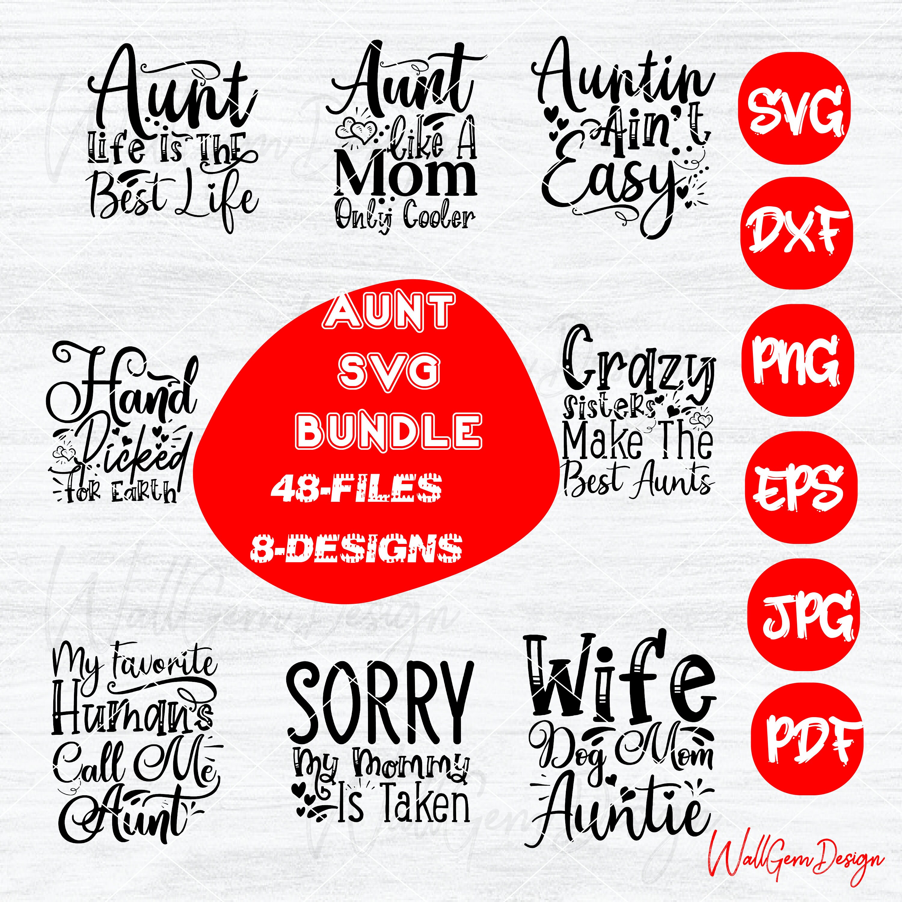 Aunt Svg Bundle, Cool Aunt Svg, Auntie Svg Bundle, Cool Aunts Club Svg ...
