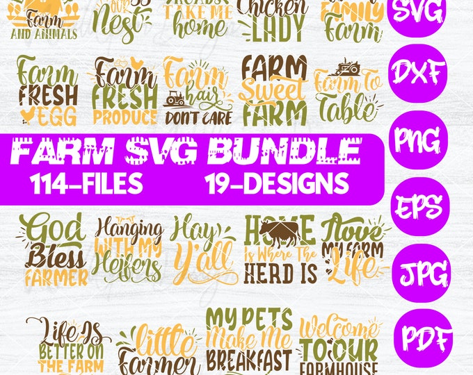 Farmhouse Quotes SVG Bundle, Rustic Home Decor, Farm Quotes Svg ...