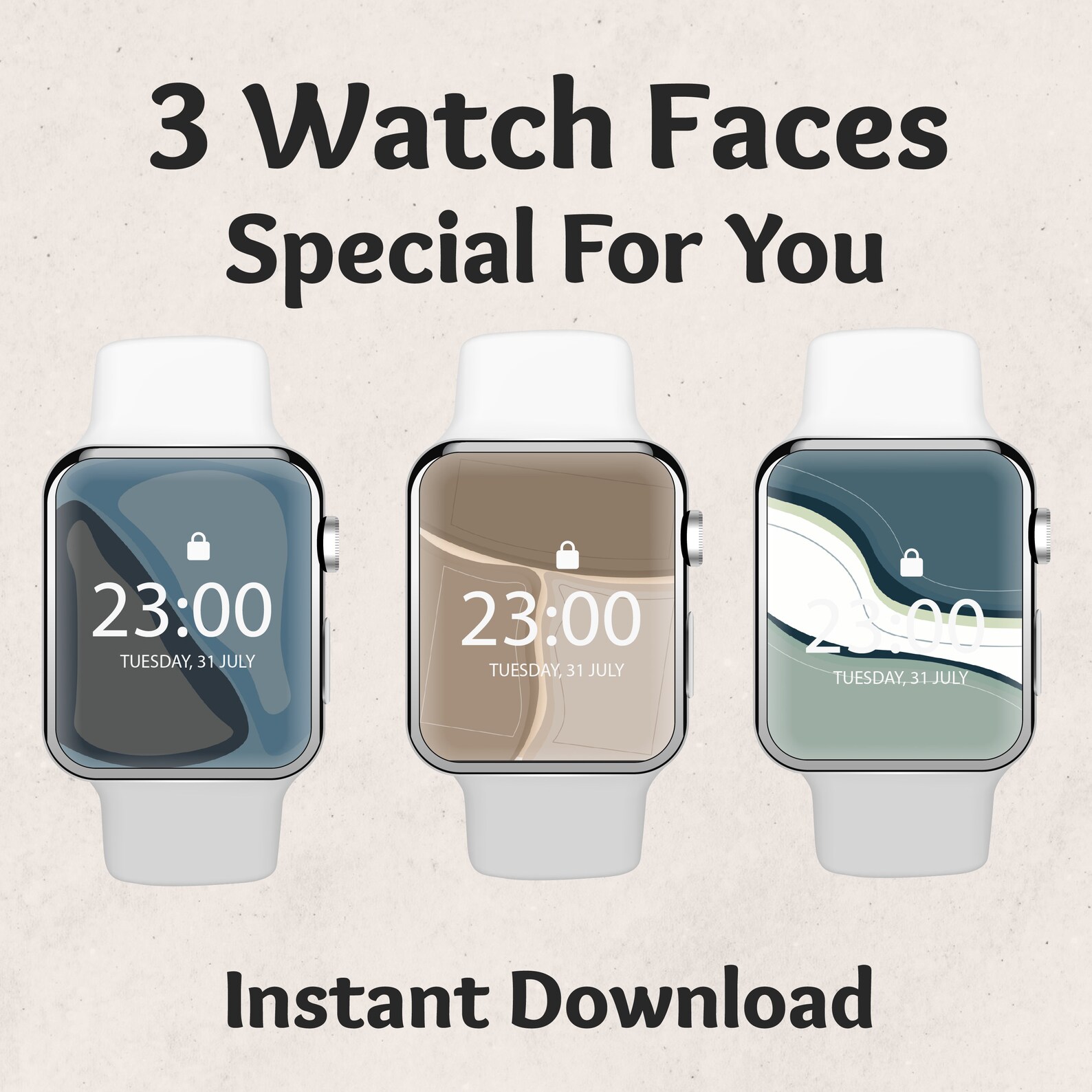 Smartwatch Face, Apple Watch Face, Minimal Watch Face, Smartwatch ...