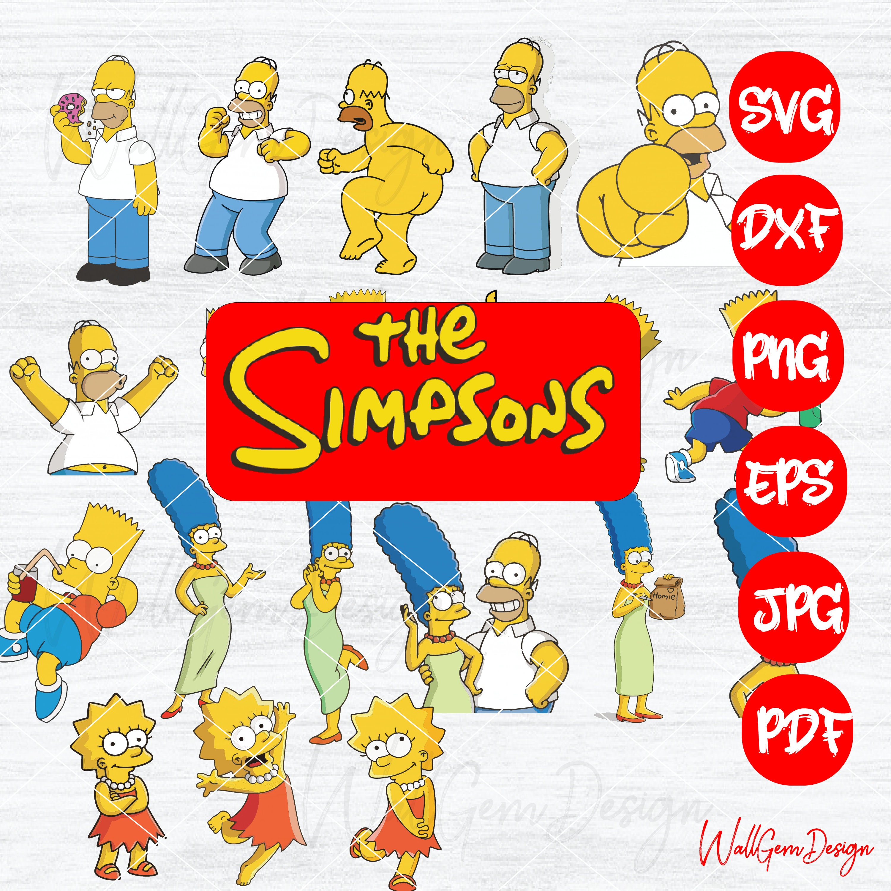 The Family Svg Bundle, Family Big Png, Bart Simpson, the Simpsons ...