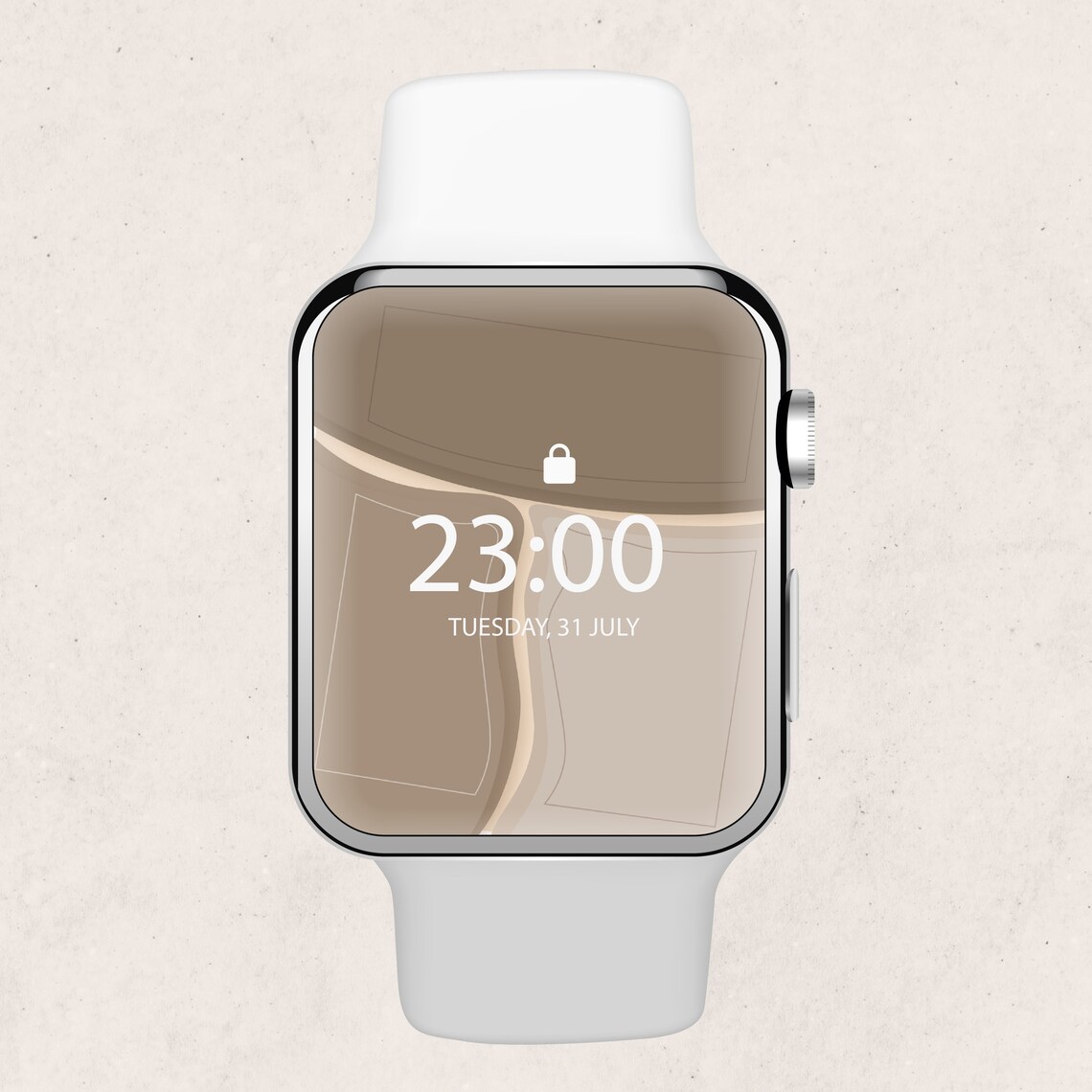 Green Boho Smartwatch Face, Minimal Apple Watch Wallpaper (digital ...