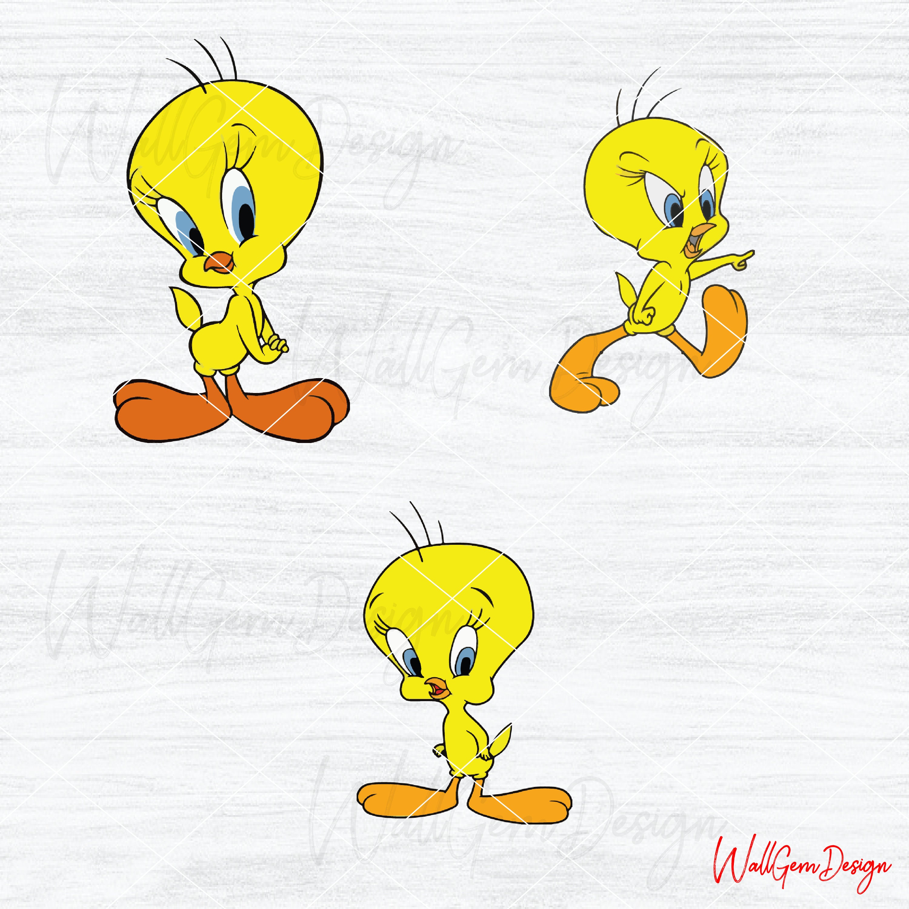 Sylvester & Tweety SVG Bundle: Cartoon Clipart Designs (digital ...