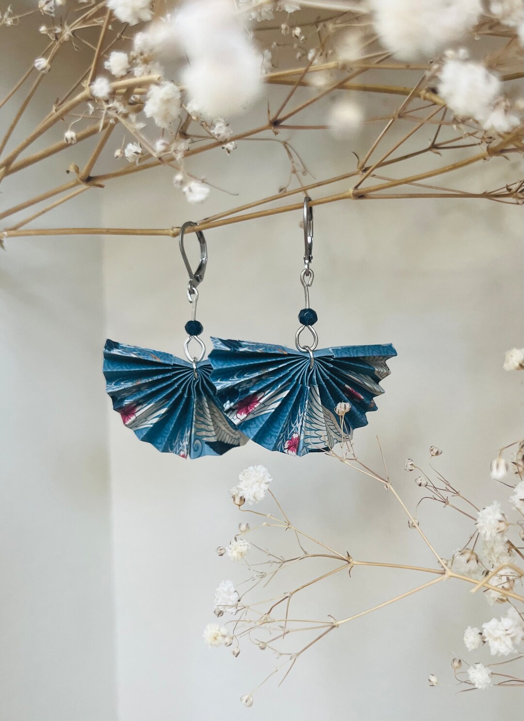 Origami Waaieroorbellen Met Glaskralen - Etsy