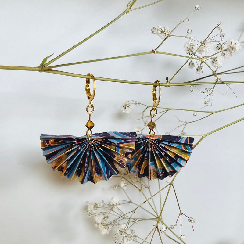 Fan Earrings - Etsy