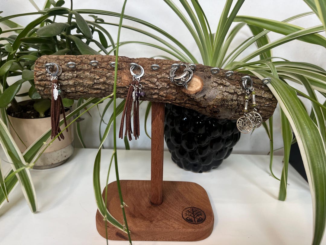 Prachtig Handgemaakt Mahonie Houten Sieraden Rek - Etsy