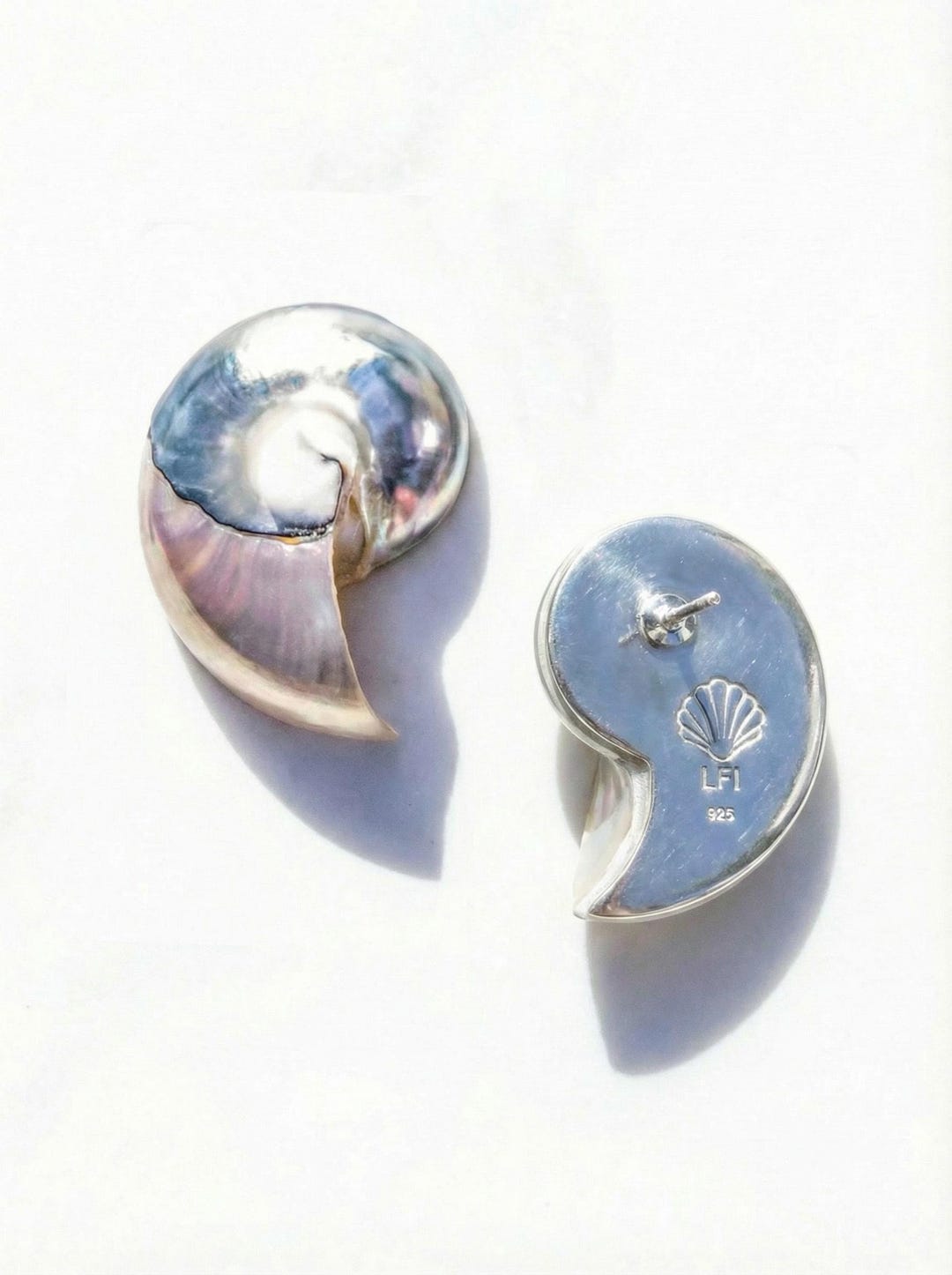 Natural Small Nautilus Shell Earrings Ocean Jewelry Beach Gift - Etsy