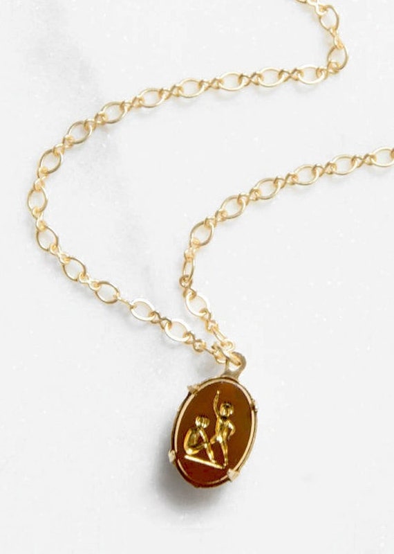 zodiac sign gemini pendant - Gem