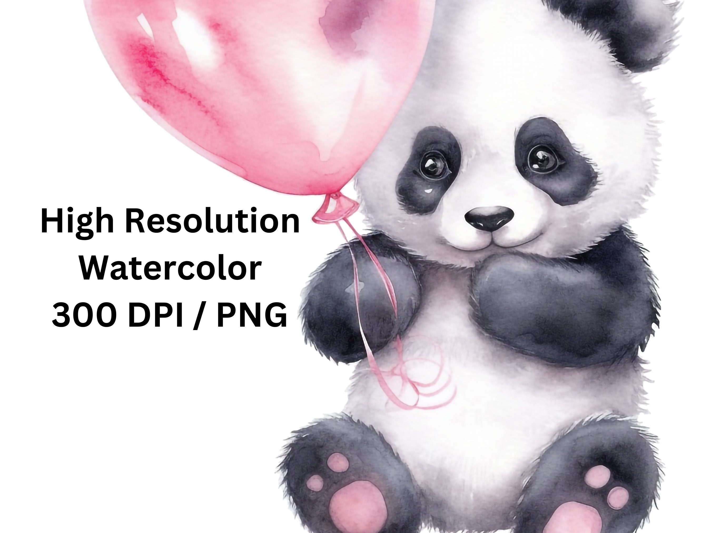 Baby Panda Watercolor Clipart Baby Panda Clipart Girl's - Etsy