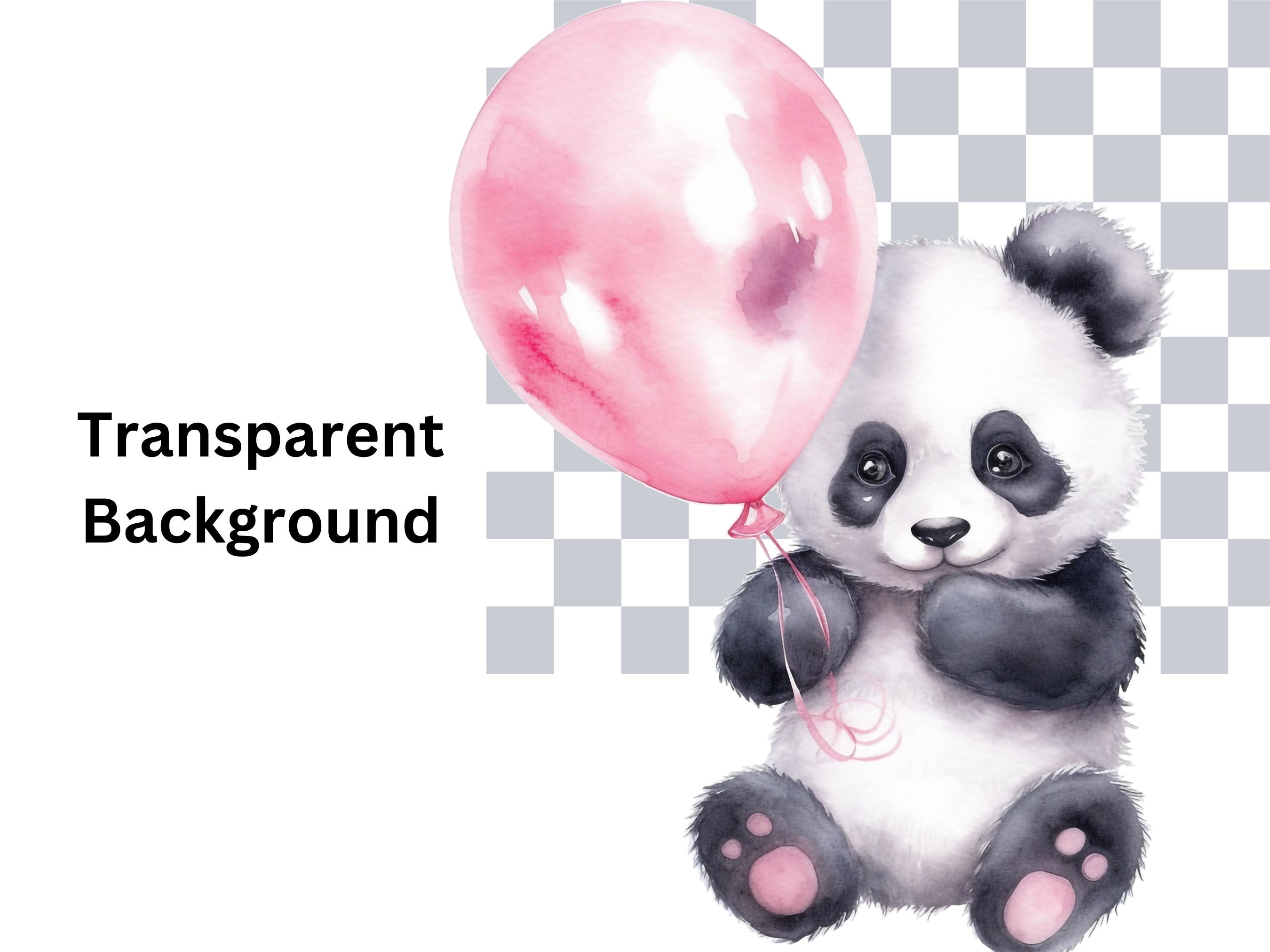 Baby Panda Watercolor Clipart Baby Panda Clipart Girl's - Etsy
