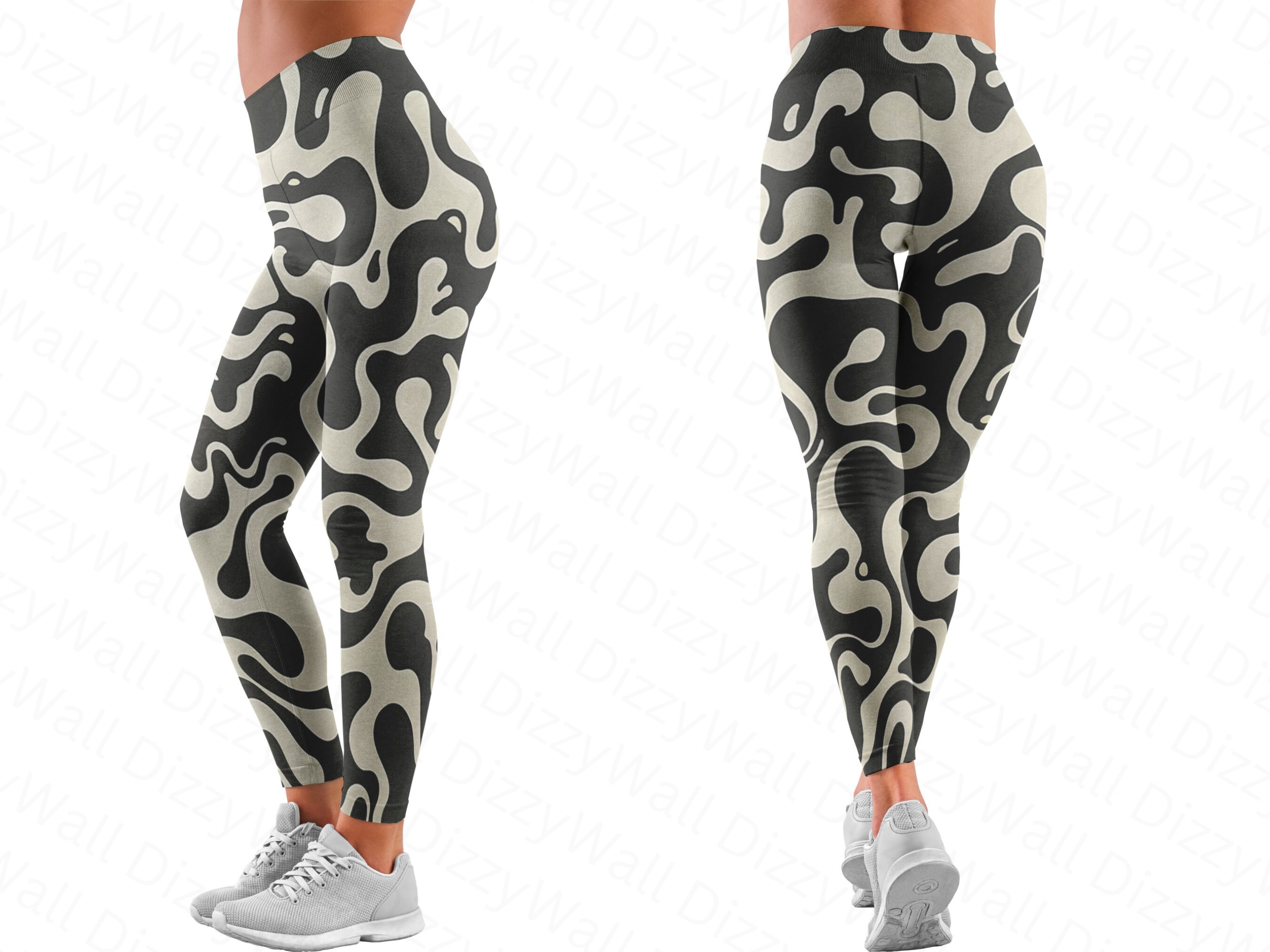 Woman Leggings Mockups, Yoga Pants Mockup, Overprint Design Mockup ...