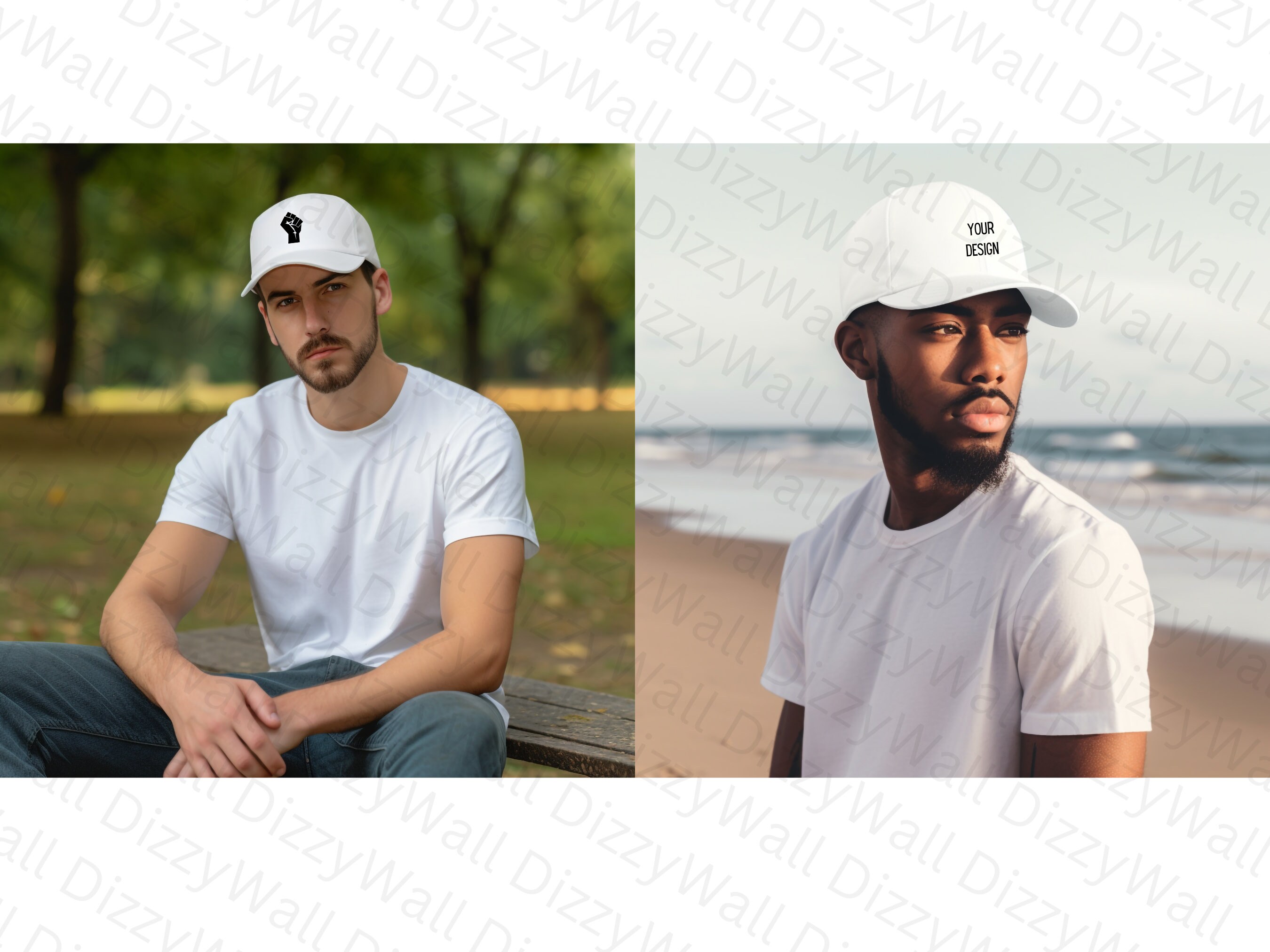 White Classic Dad Hat Mockup, White Hat Mockup, White Hat, White Cap ...