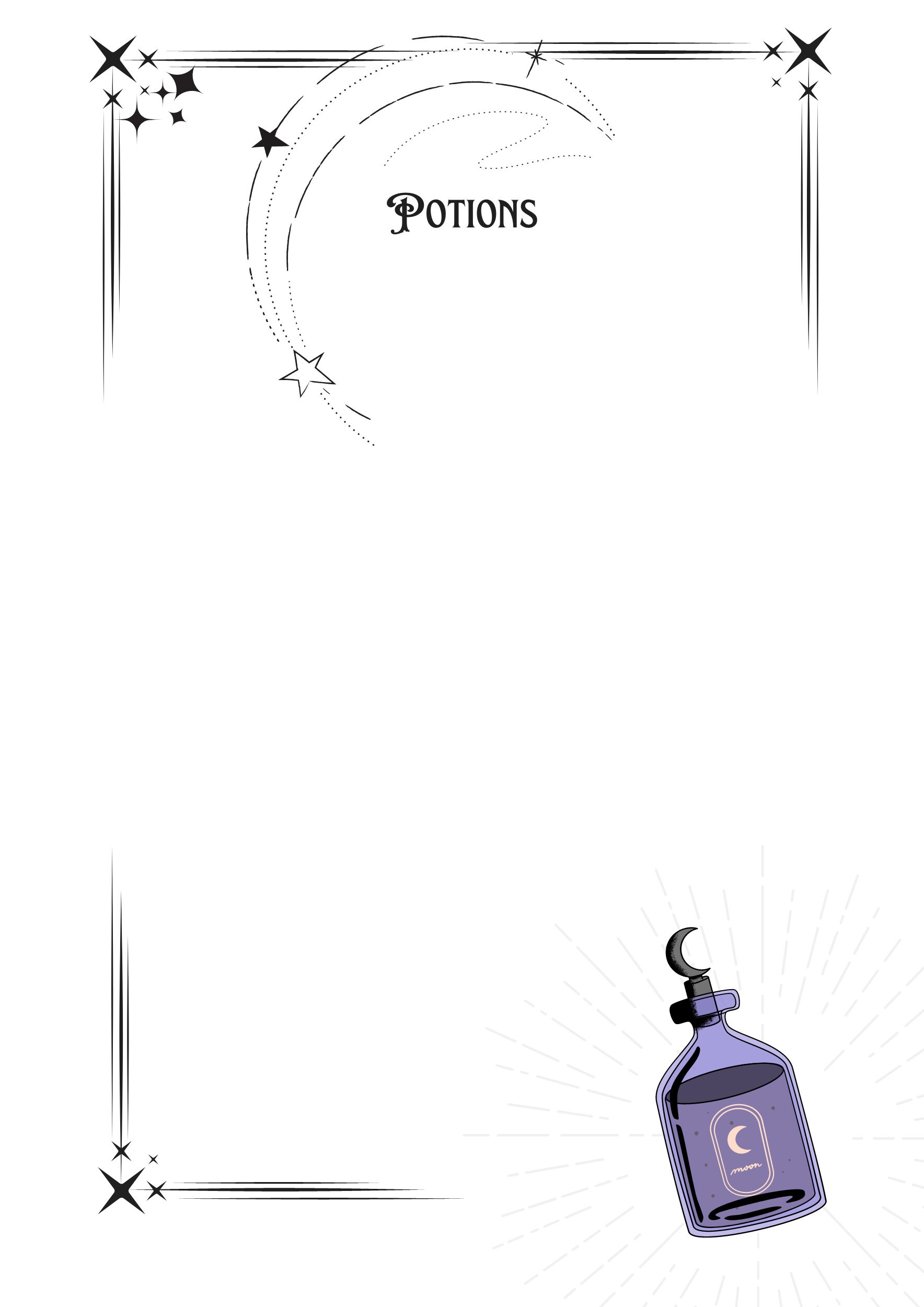 Printable Digital Spell Book Template, Grimoire, Crystals Candles ...