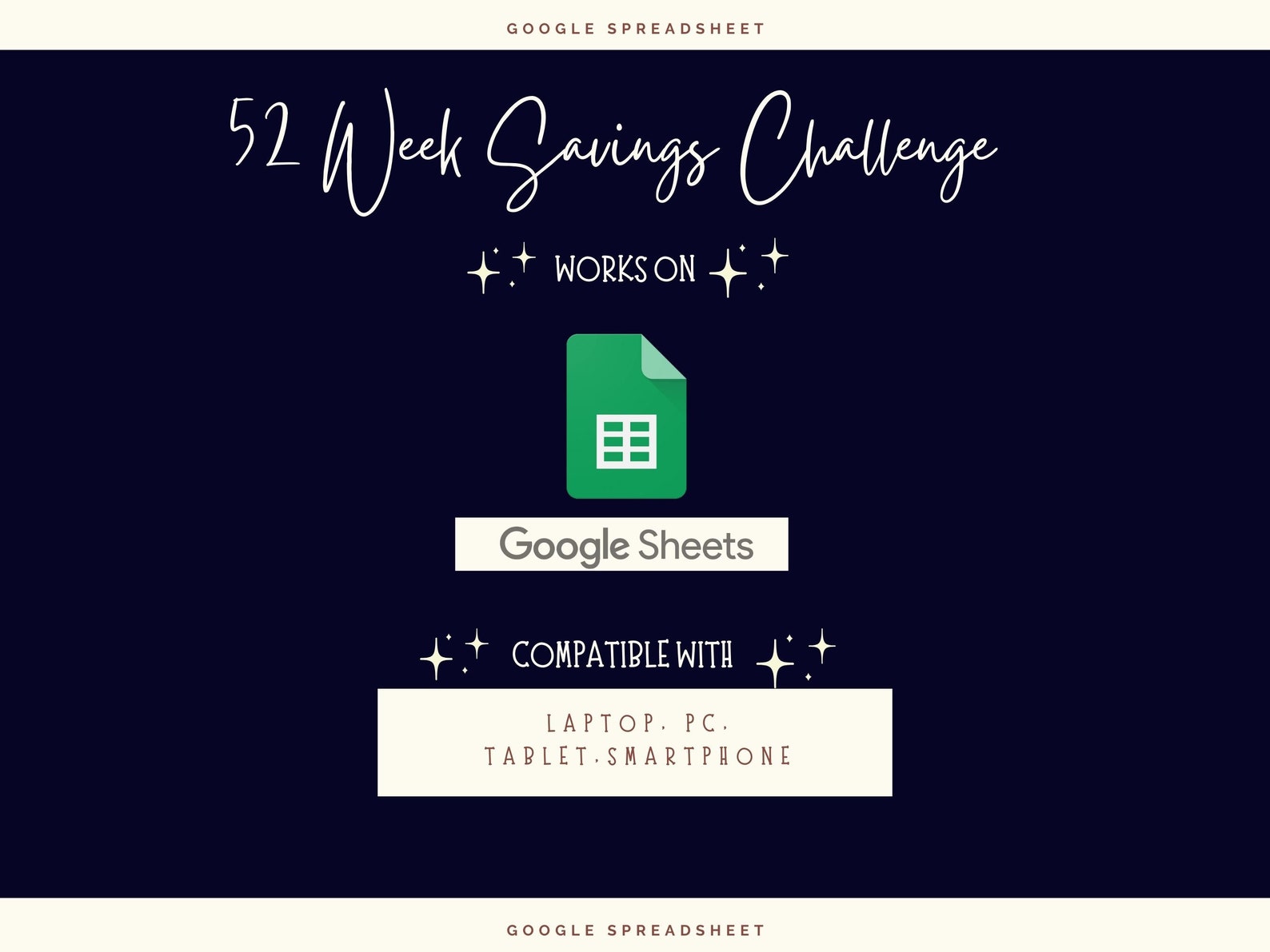 52 Week Savings Challenge Google Sheets Template | Save Money in 52 ...